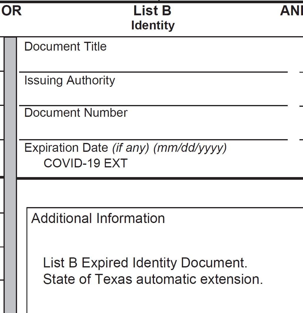 Expired State Identity Documents Temporarily Accepted for Form I-9 List ...